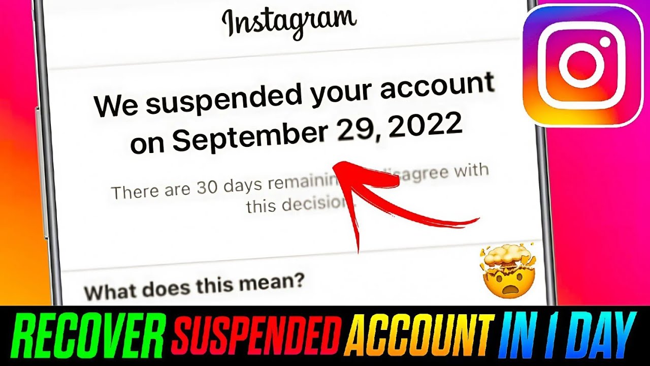 How To Unban SUSPENDED Account On Instagram🤯 In 24 Hours || Instagram ...