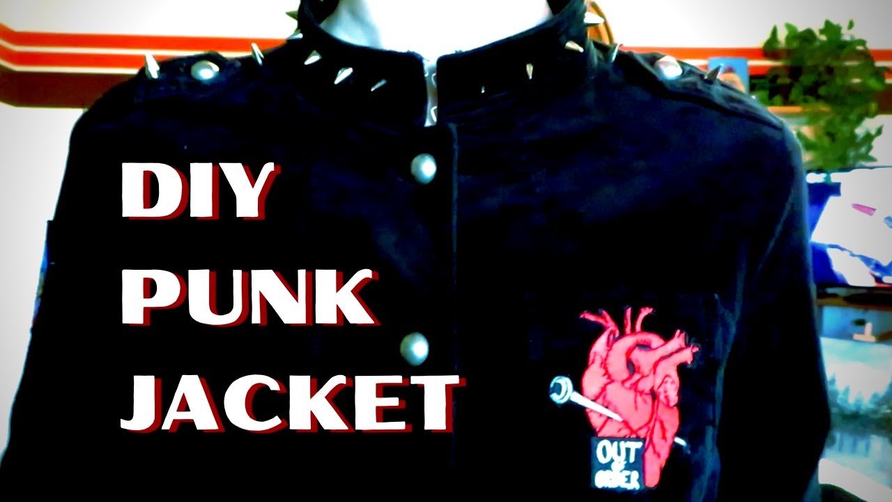 DIY Punk Jacket Part 2 (Studs, Spikes and Patches) - Eveline Fletcher ...