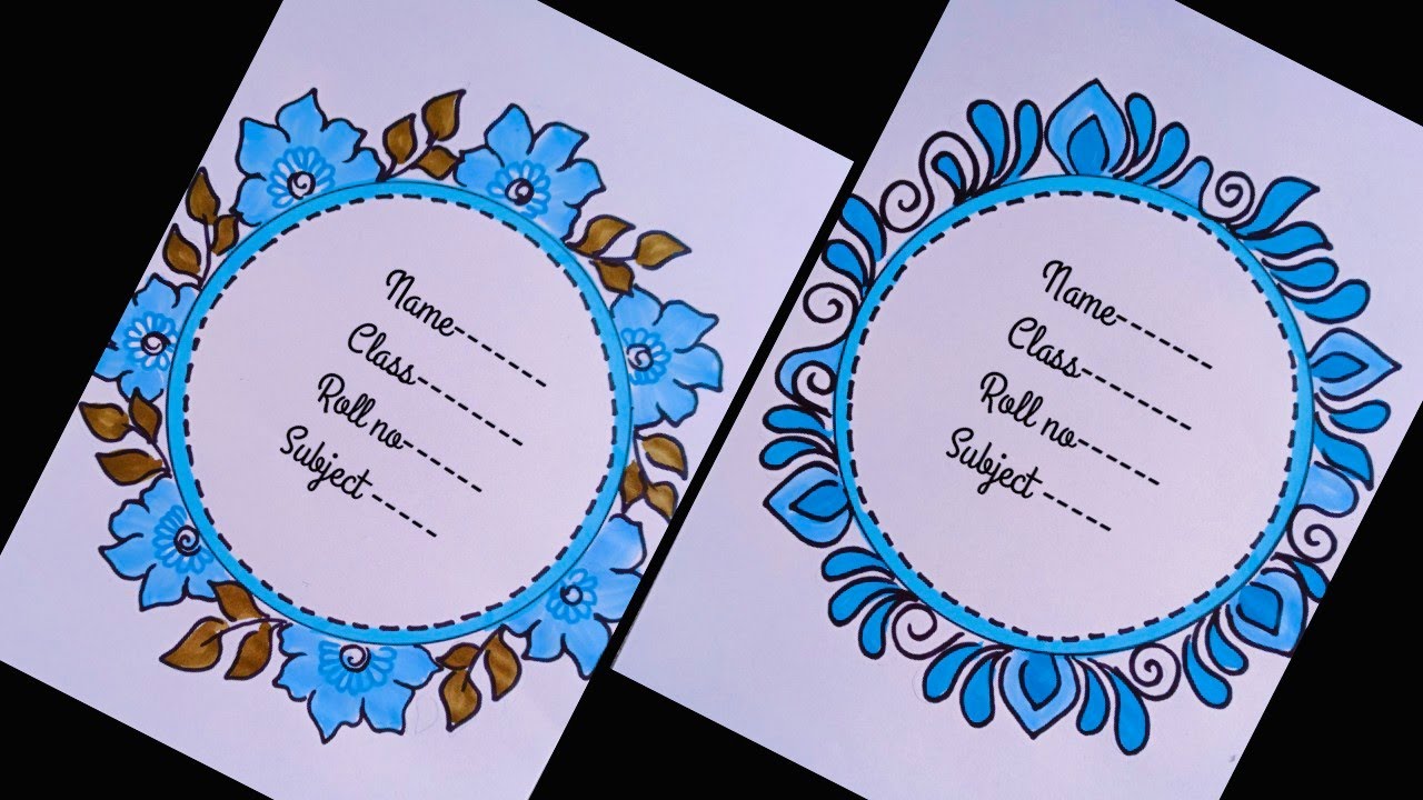 Blue Circle🔵 border designs/Project Design/Assignment Front Page Design ...