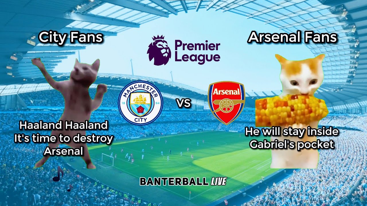 Manchester City 2 - 2 Arsenal | Cat Memes highlights | Premier League ...