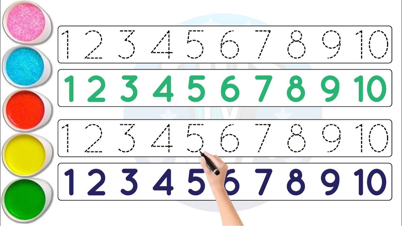 123 Tracing & Coloring for Kids - YouTube