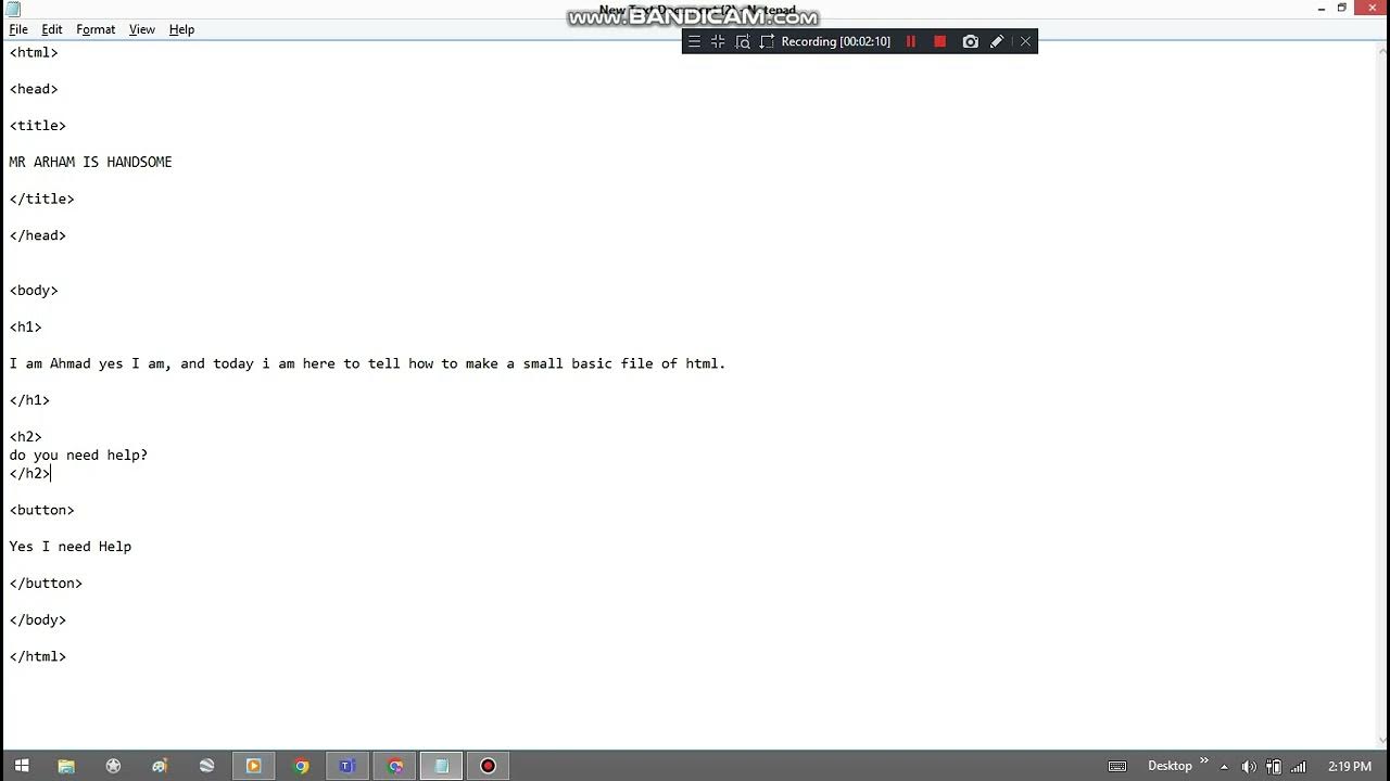 Basic Html Youtube
