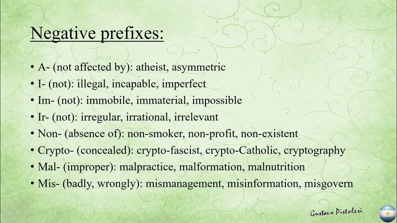 Prefixes and Initial Combining Forms - YouTube