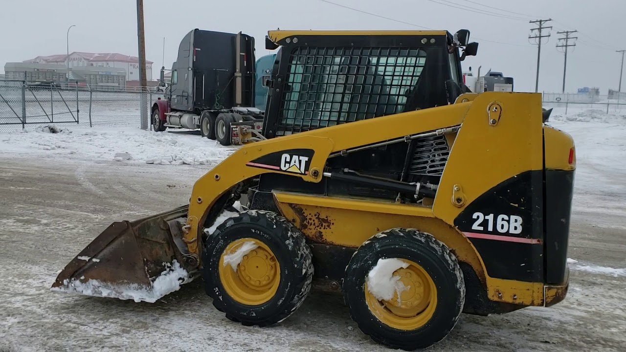 Cat 216 B Skid Steer Demonstration - YouTube