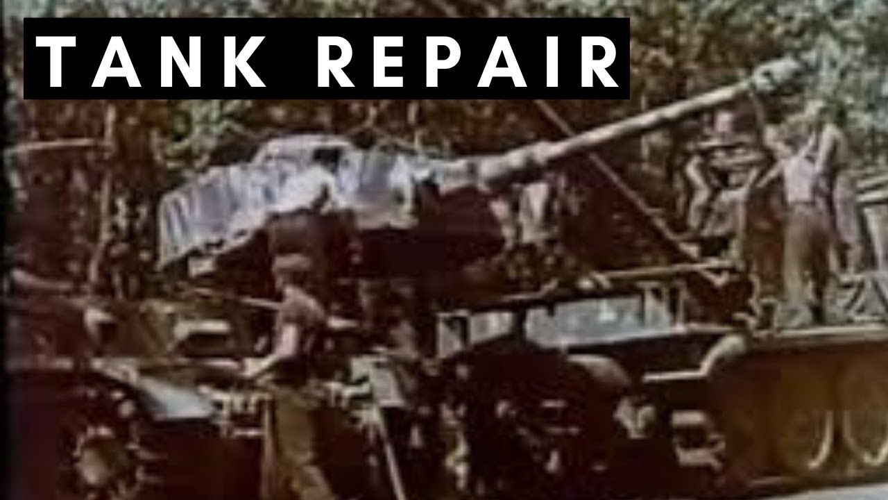 German Army - Tank MAINTENANCE & Battlefield RECOVERY Tactics - YouTube