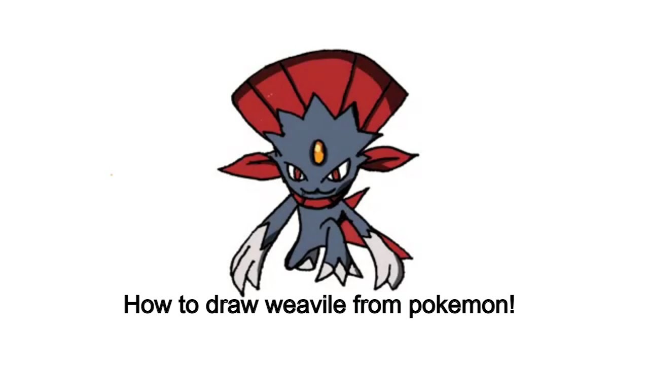 How to draw weavile from pokemon - YouTube