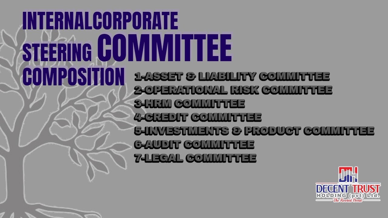 internal corporate steering committee-Part 02 | DECENT TRUST -The ...