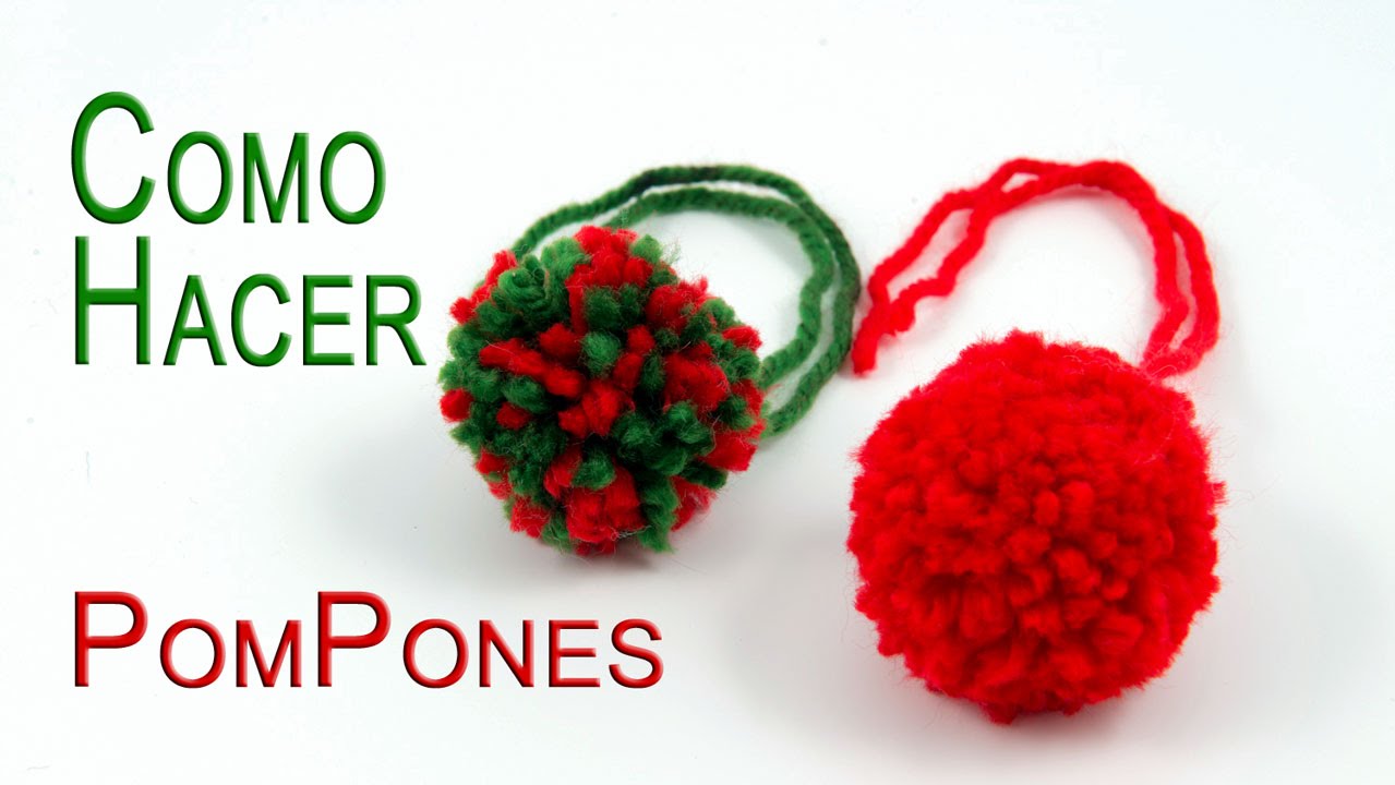 Como Hacer PomPones Muy Facil - YouTube