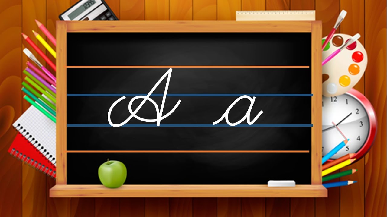 Learn to write cursive Aa - YouTube