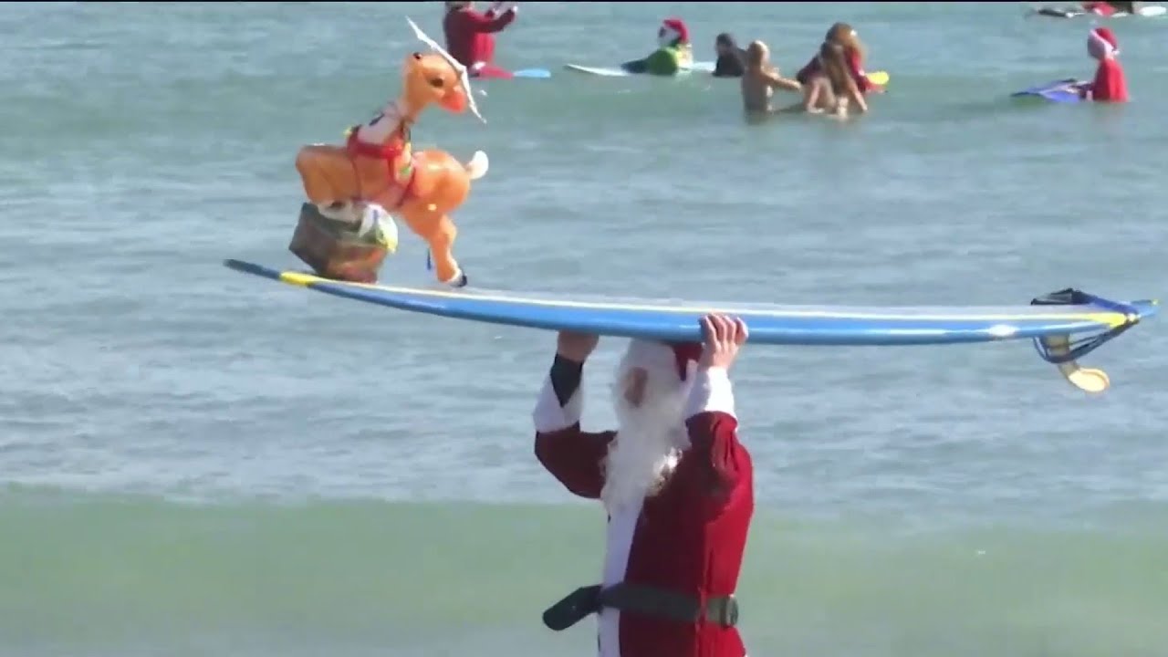 Surfing Santas is back in Cocoa Beach - YouTube