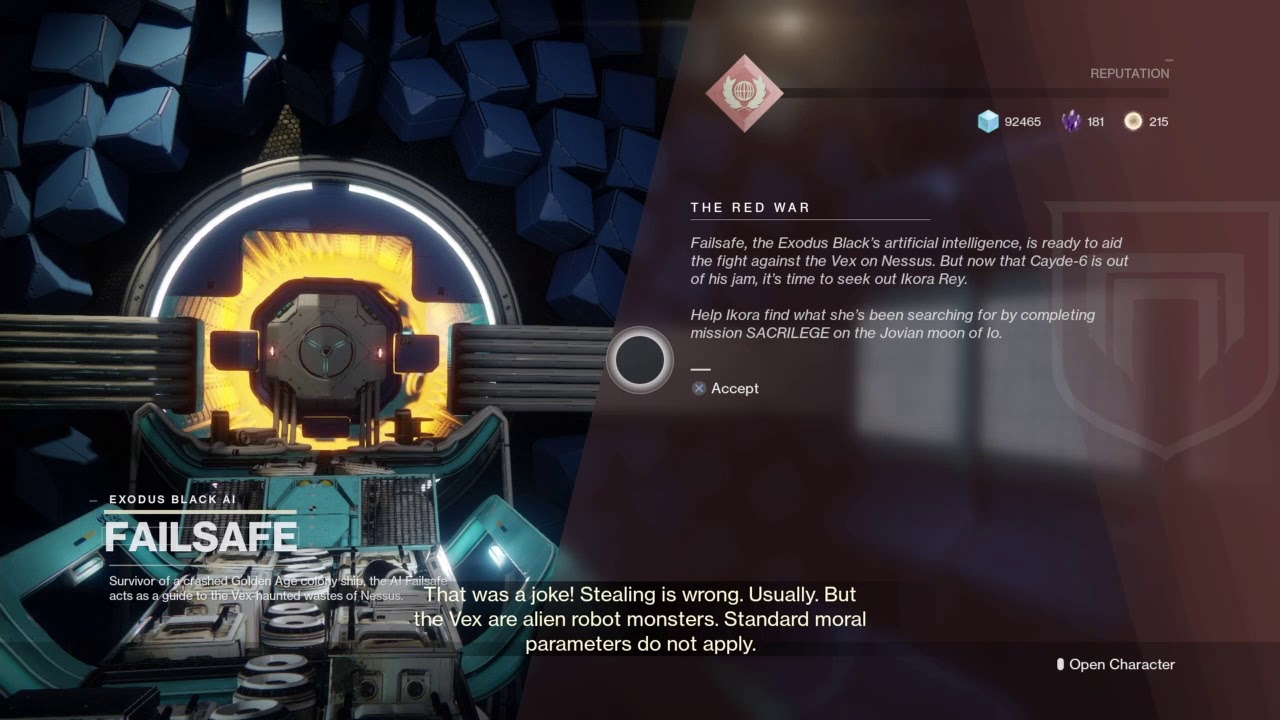 Destiny 2: Failsafe Best New Character - YouTube