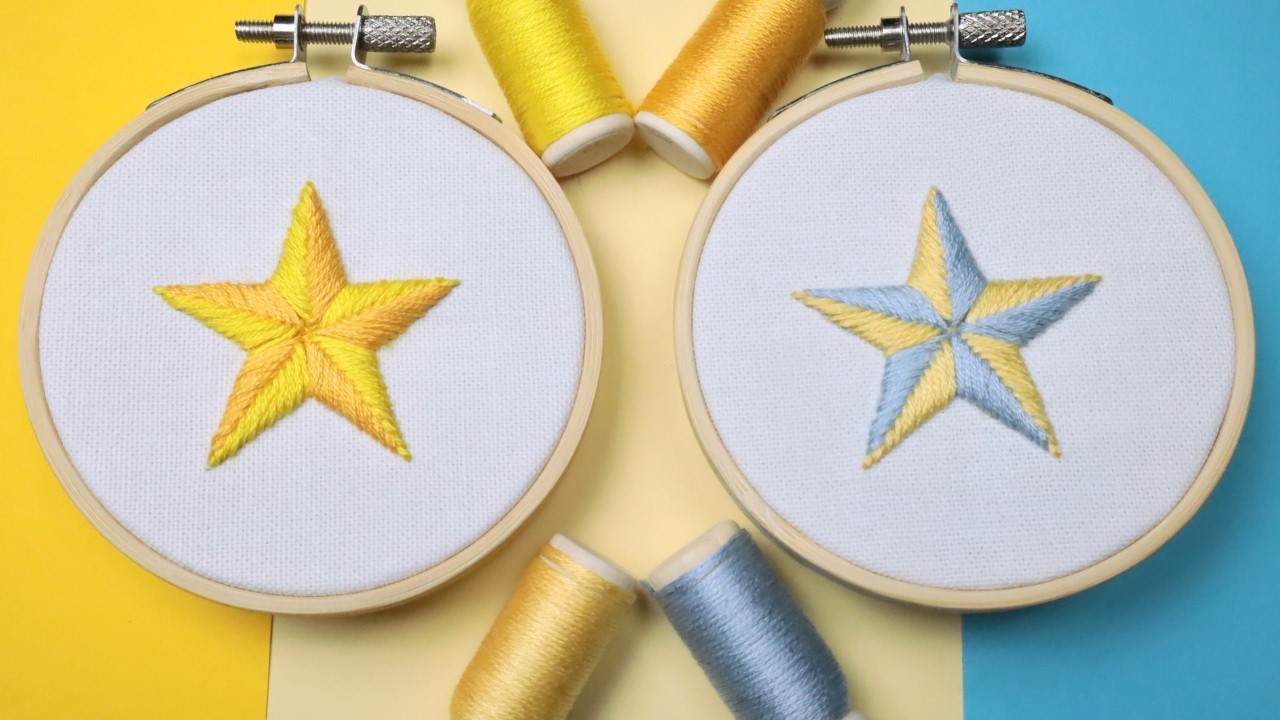 Embroidery I Easy Star #3 - YouTube