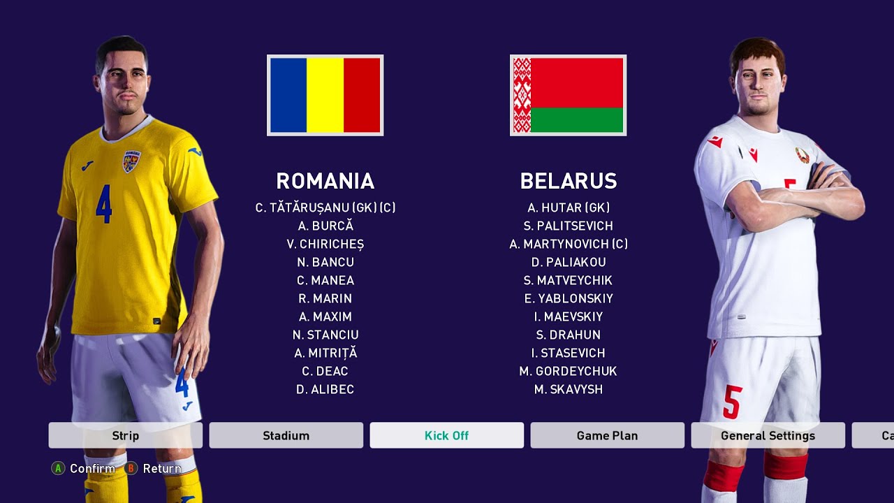 eFootball PES 2021 - Romania vs Belarus GAMEPLAY PC 2023 - YouTube