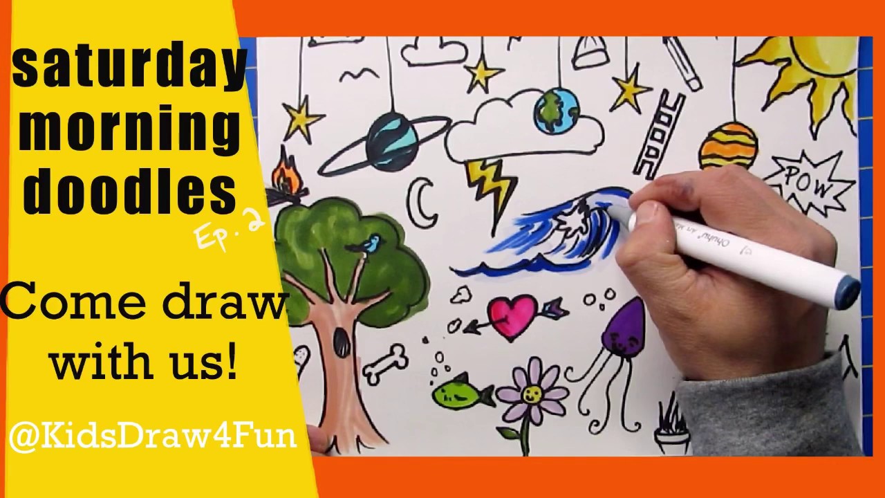 Saturday Morning Doodles | Episode 2 | KidsDraw4Fun - YouTube
