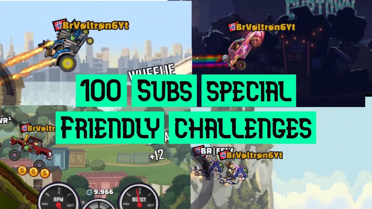 100 Subs Special Friendly Challenges-HCR2 - YouTube