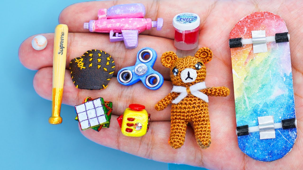 58 EASY DIY MINIATURE BARBIE ~ Mini Water Cannon ,Teddy ,Slime and more ...