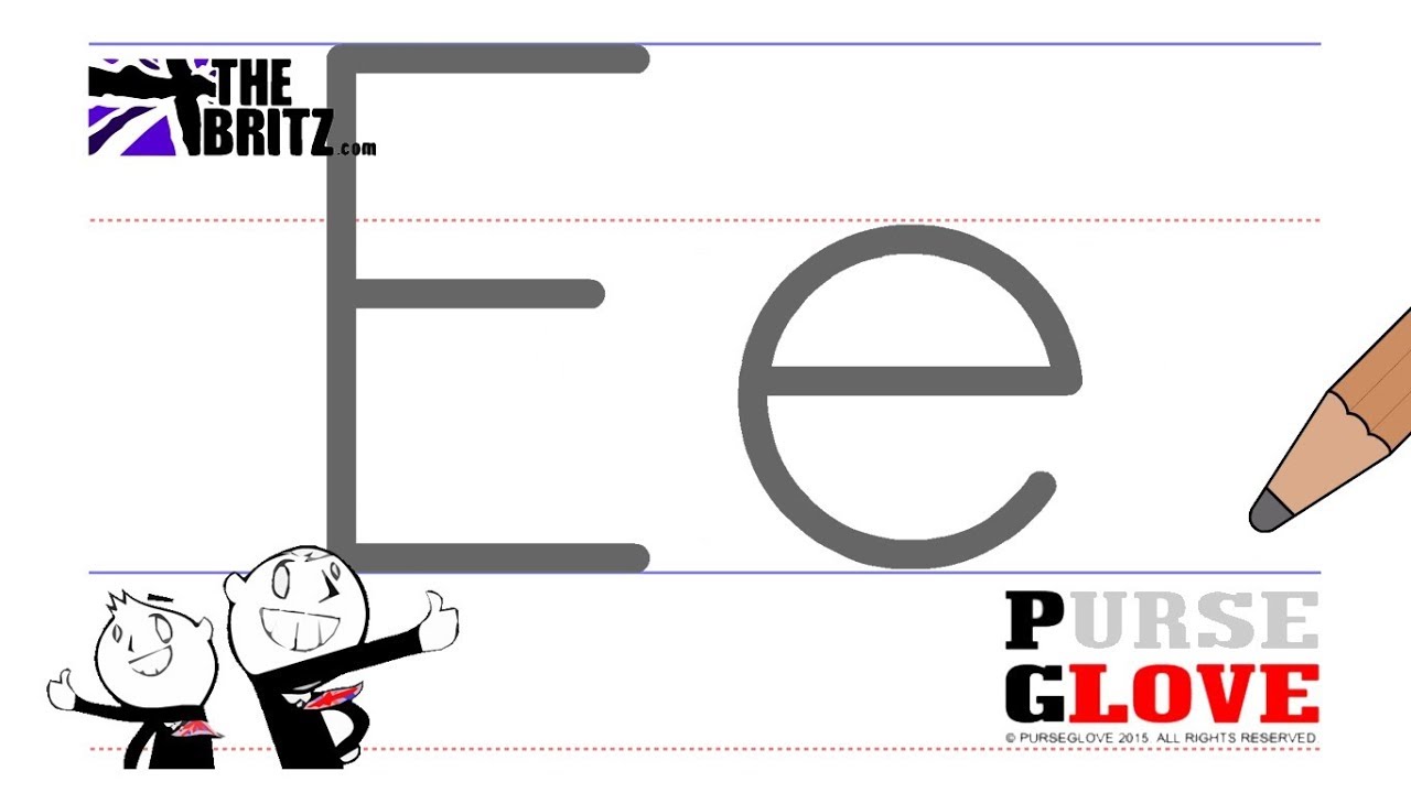 Writing English Alphabet - Ee v2 - YouTube