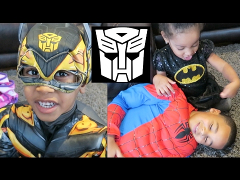 TRANSFORMER SAVES SPIDERMAN AND BATGIRL - YouTube