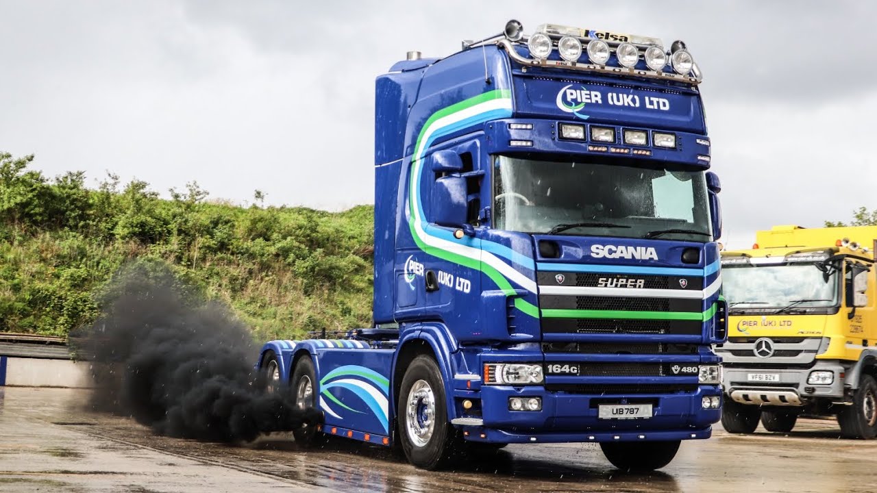 1000HP SCANIA 164 480 V8 LOUD EXHAUST & TURBO SOUNDS // PIER UK LTD ...