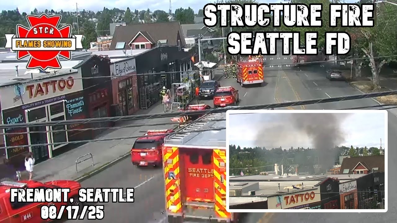 SEATTLE FIRE: Full traffic camera footage, scanner audio of Fremont ...
