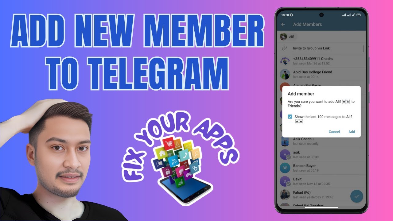 How to Add a New Member to Your Telegram Group - YouTube