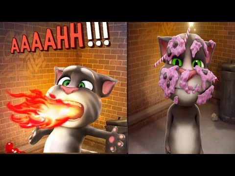 my talking tom eating a chilli reaction it my talking tom funny video ...