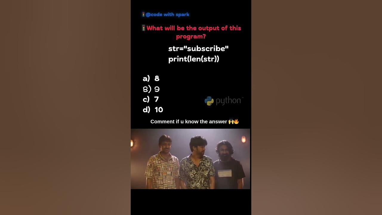 Python Logical Question ๐ฏ๐ Python Quiz ๐shorts Python Pythonquiz Memes Programming