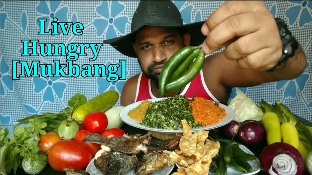 Red rice with Fried fish and Dhal curry/ Food eating show [ASMR ...