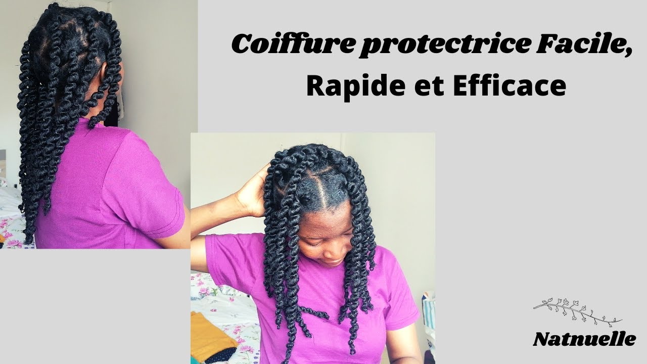 Coiffure protectrice cheveux crépus, Simple et Efficace👌 - YouTube