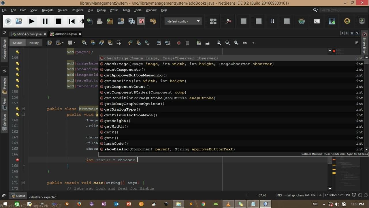 java library management system part 5 add book part 3 browse book images - YouTube