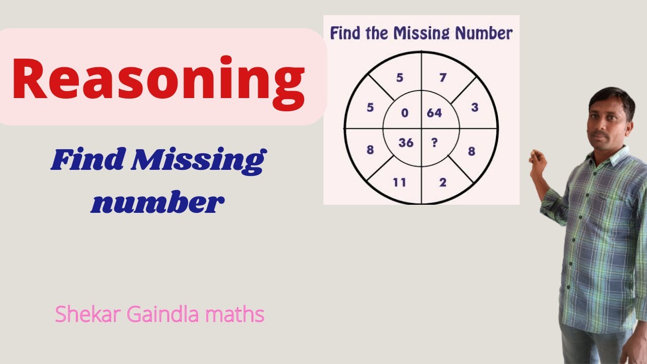 Reasoning |find missing number| circle type missing number |SRG maths ...