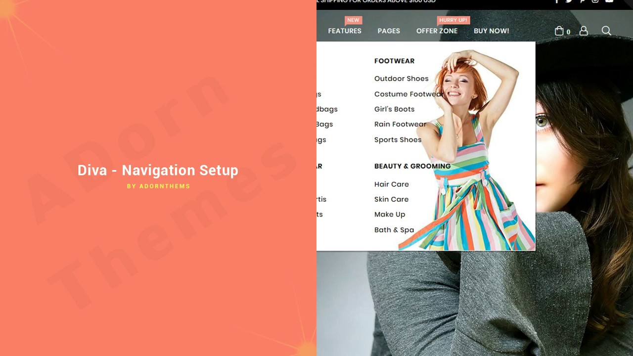 Shopify Theme Setup Navigation | Diva Multipurpose Shopify Theme 2018 ...