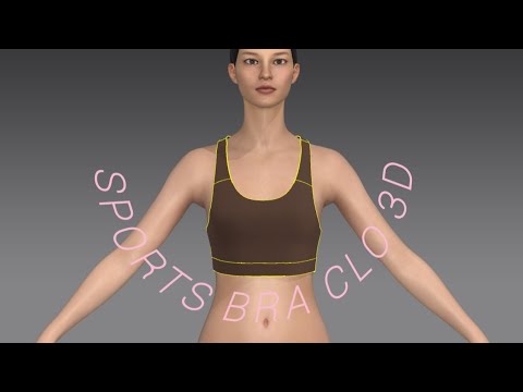 SPORTS BRA CLO 3D PATTERN - YouTube