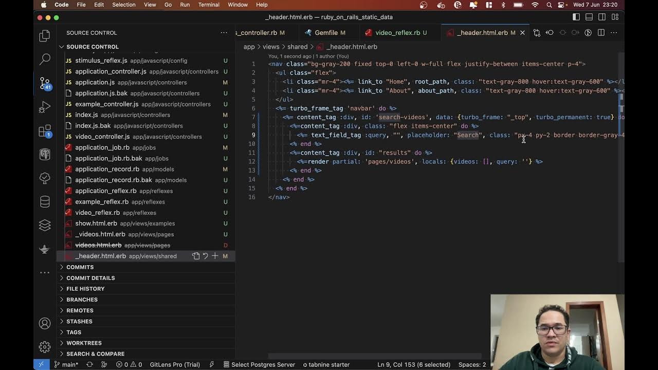 Ruby on Rails + turbo hotwired + data permanent + Stimulus Reflex - YouTube