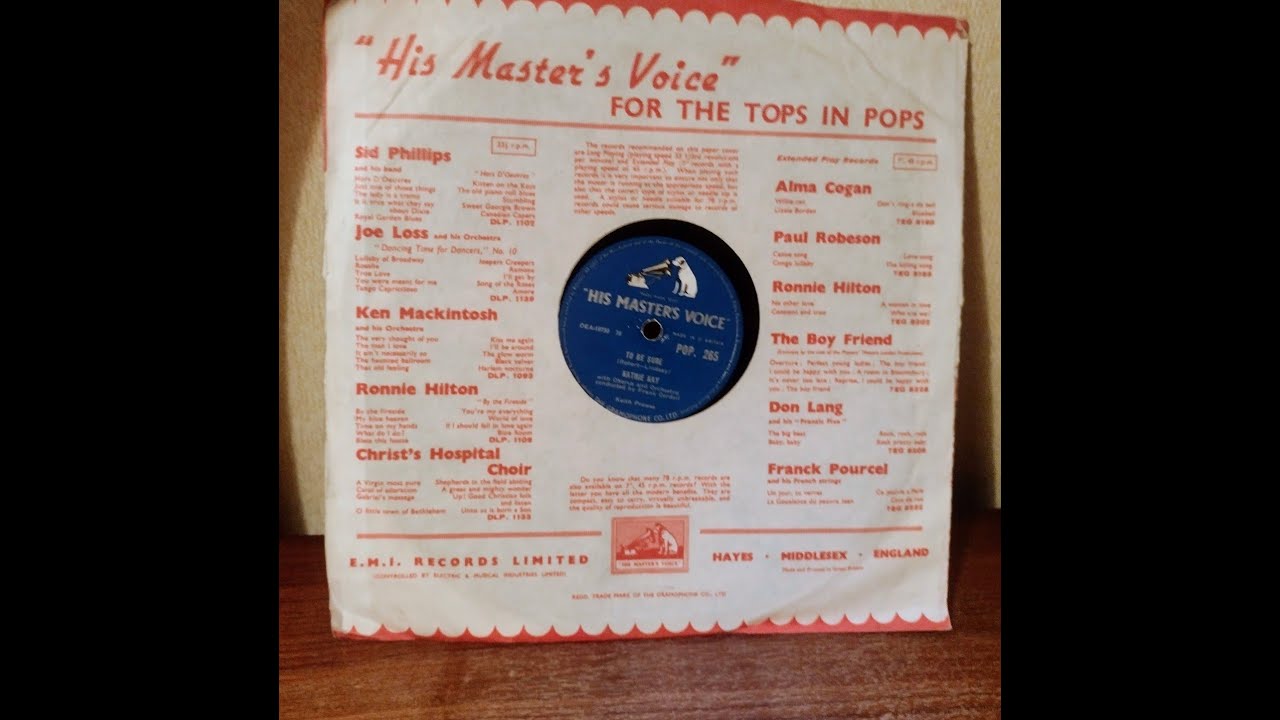 To Be Sure - Kathie Kay - 78rpm - YouTube