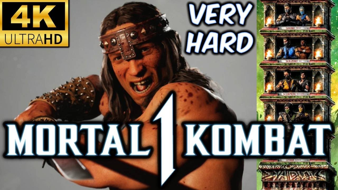 MK1 *CONAN* VERY HARD KLASSIC TOWER GAMEPLAY!! (RED SONYA AS KAMEO) 4K ...