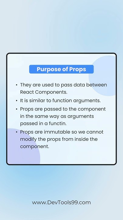 React Js Props Javascript Reactjs Props Reactprops React Coding Programming Shorts Youtube