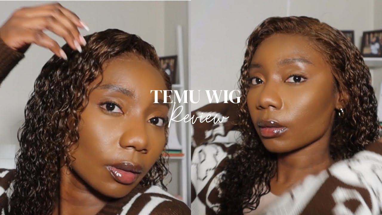 TEMU WIG REVIEW: BROWN CURLY WIG (2nd install).FREE WIG - YouTube