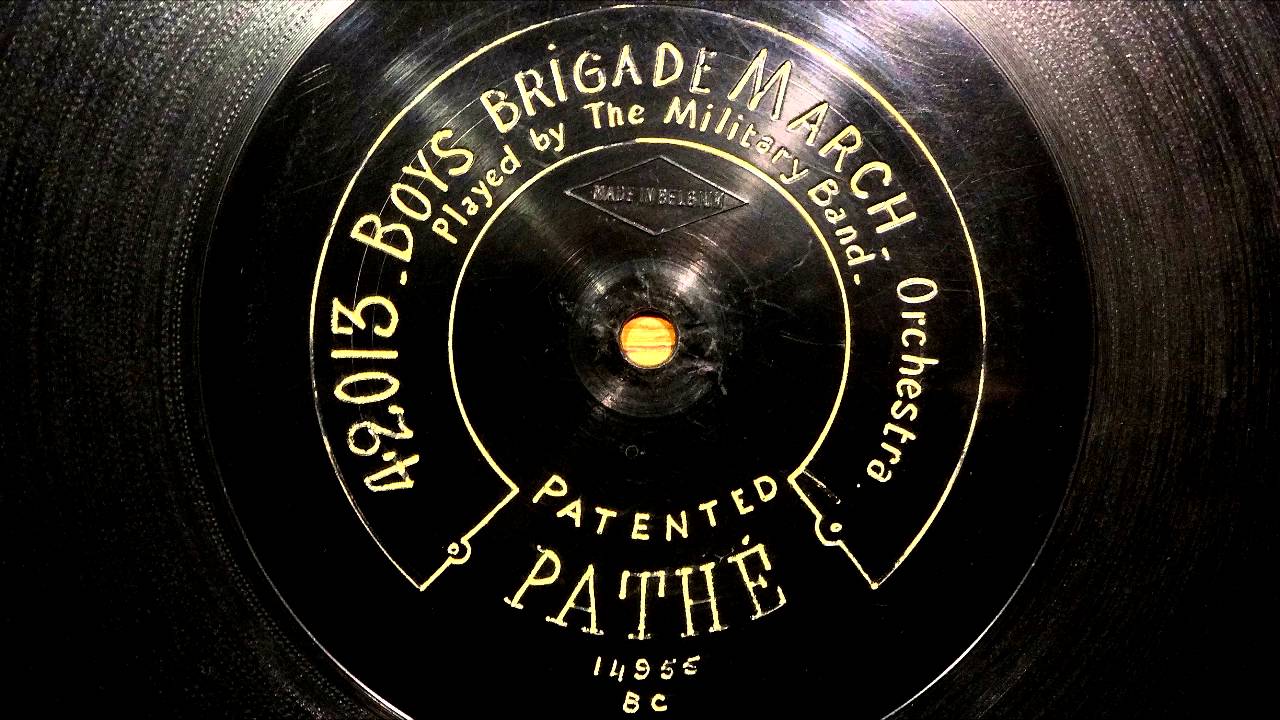 PATHÉ DISCS (military bands) circa 1908 with SPOKEN ANNOUNCEMENTS ...
