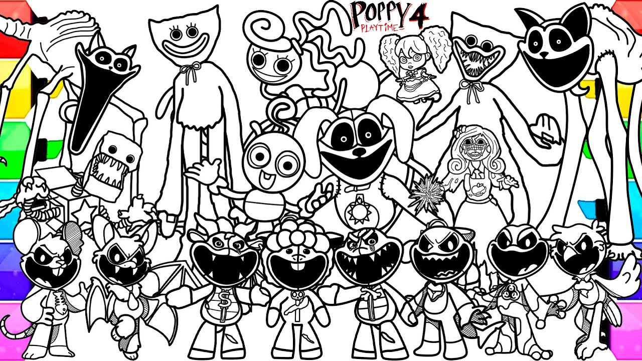 Poppy Playtime Chapter 4 Big Coloring Pages New / How to Color ALL New ...