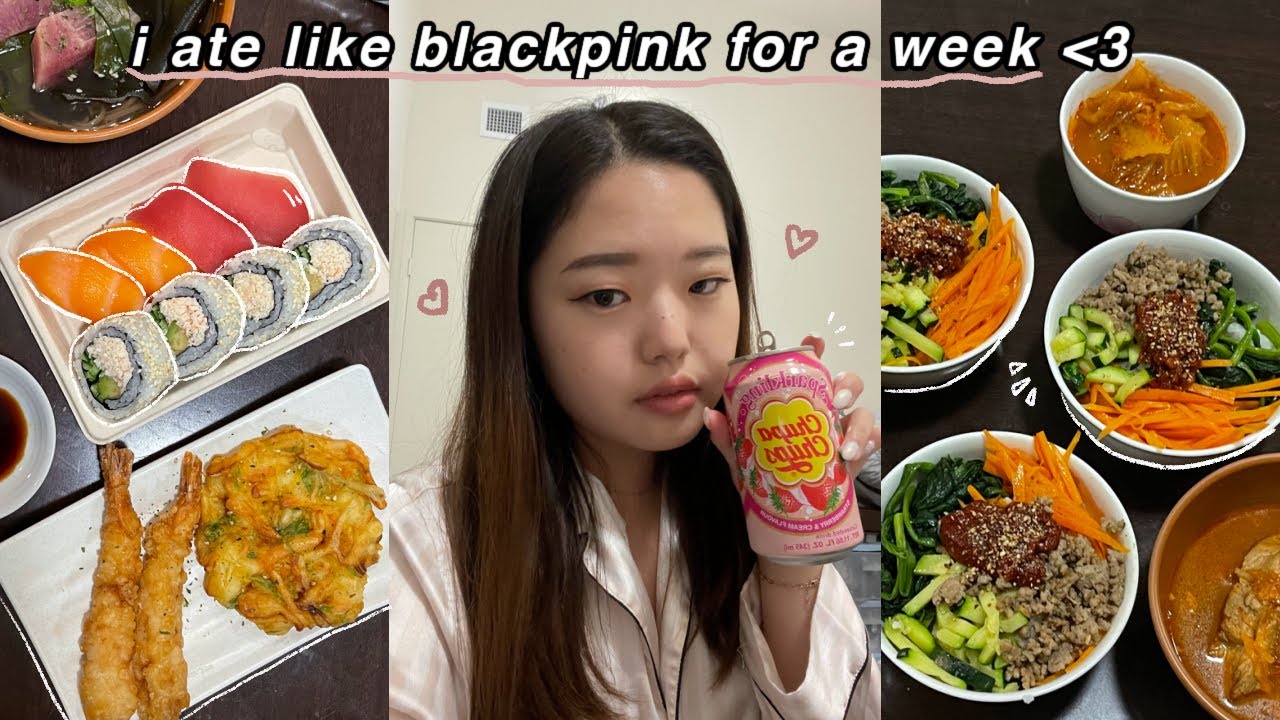 🍙 eating like blackpink for a week | food vlog by grace 🍣 🍲 - YouTube