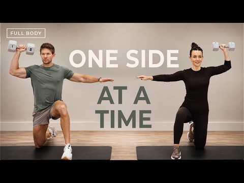 40 MIN Full Body Dumbbell Workout | One Side at a Time