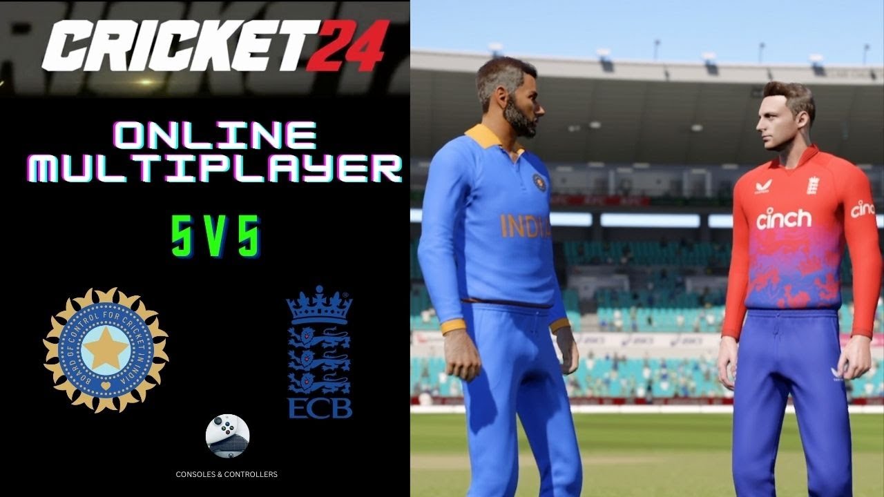 🏏 Cricket 24 : Online Multiplayer 5v5 | India vs England | 5 over match ...