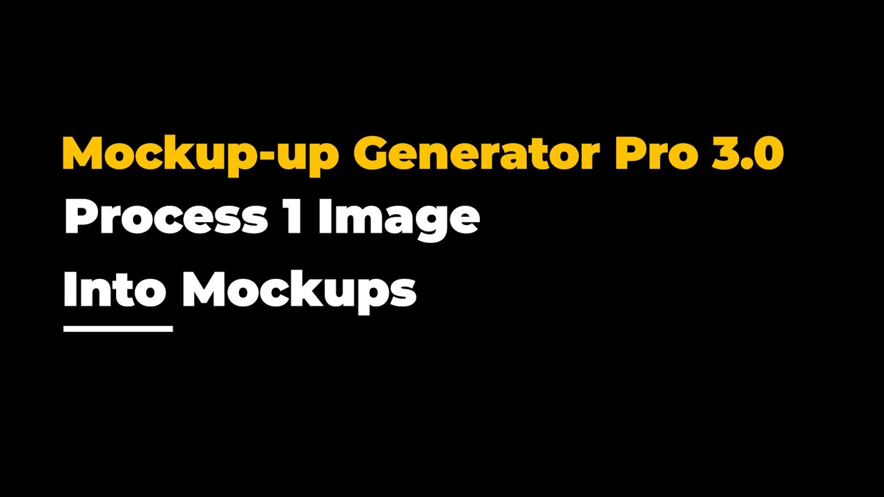 3 Process 1 Image Into Mockups - YouTube