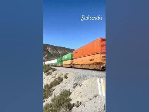 Steep Upper Sworthout Crossing! Palmdale Cutoff! Union Pacific Stack Train! Mojave Subdivision ...