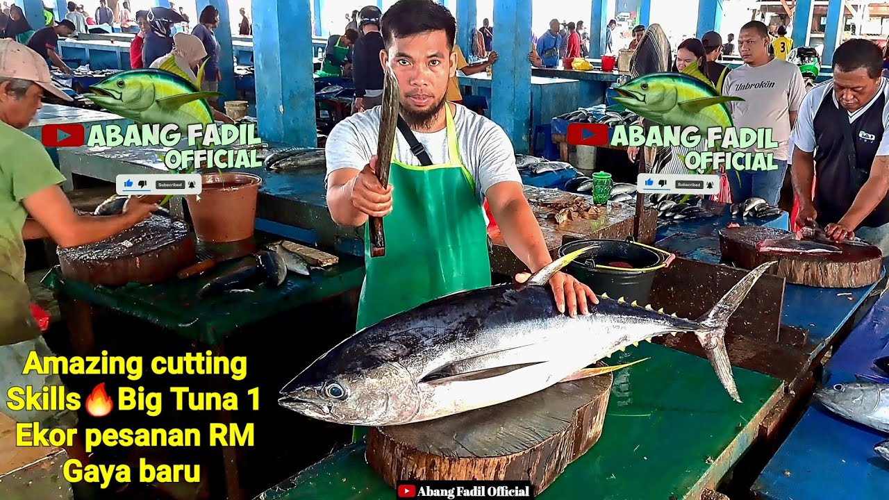[AMAZING CUTTING SKILLS THE MASTER 🔥 1 YELLOW FIN TUNA CUT, ORDER RM ...