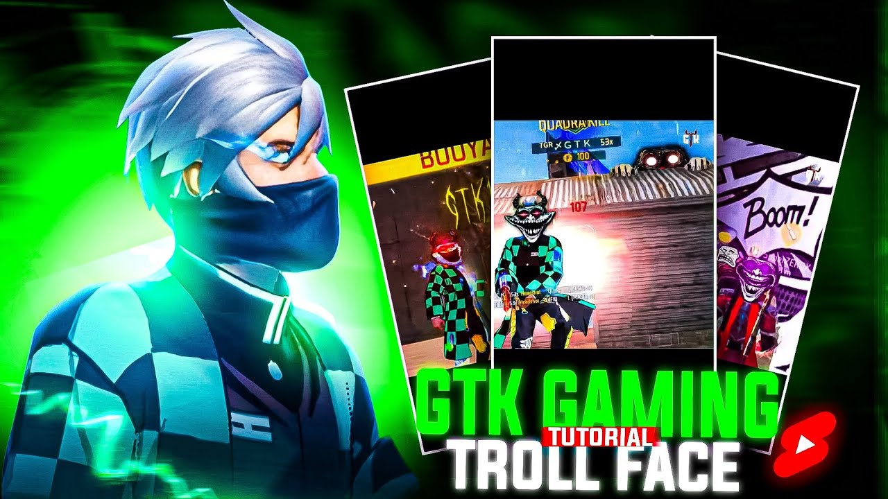 HOW TO EDIT LIKE GTK GAMING 💀|| TROLL FACE TUTORIAL - YouTube