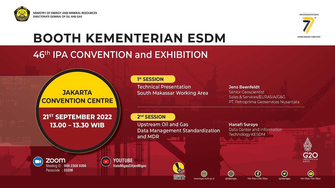 ESDM Ministry Presentation - on Booth Program 46th IPA Convex 2022 ...