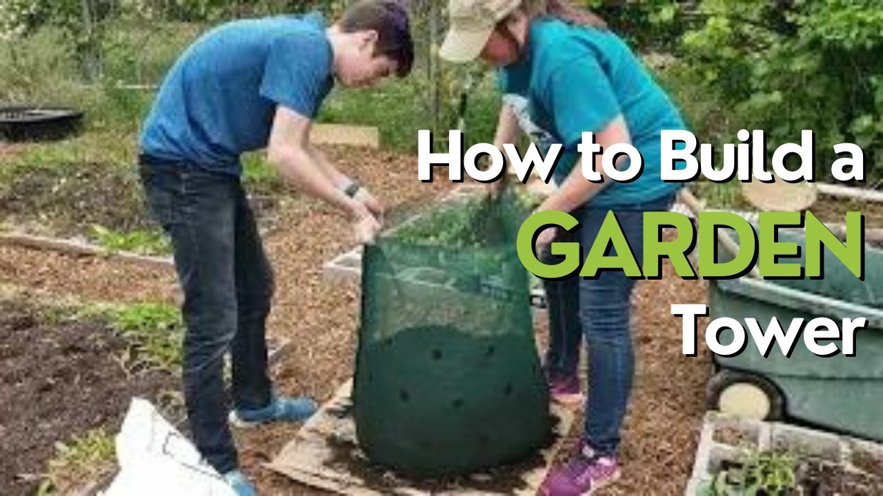 How to Build a Garden Tower and Grow Your Own Food - YouTube