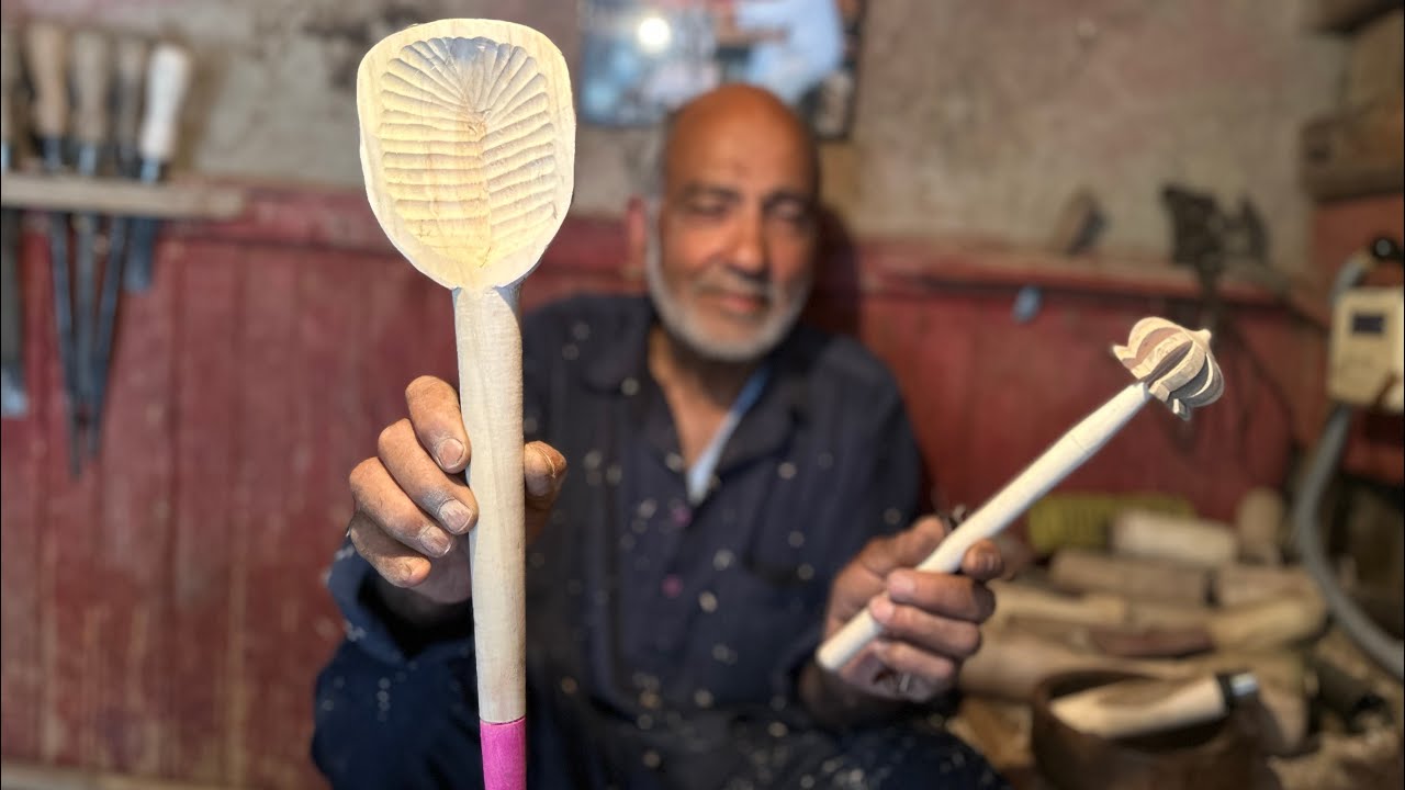 Meet Kashmiri Artisan Mastering the Craft of making Wooden Utensils ...